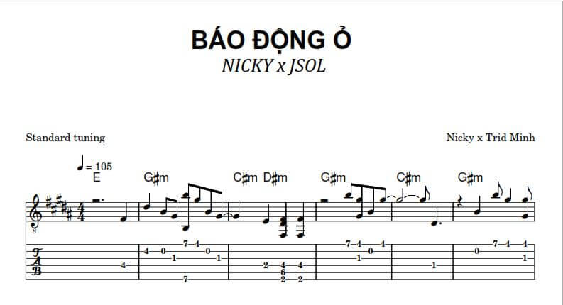 Báo động Ỏ (Hợp âm) - NICKY x JSOL